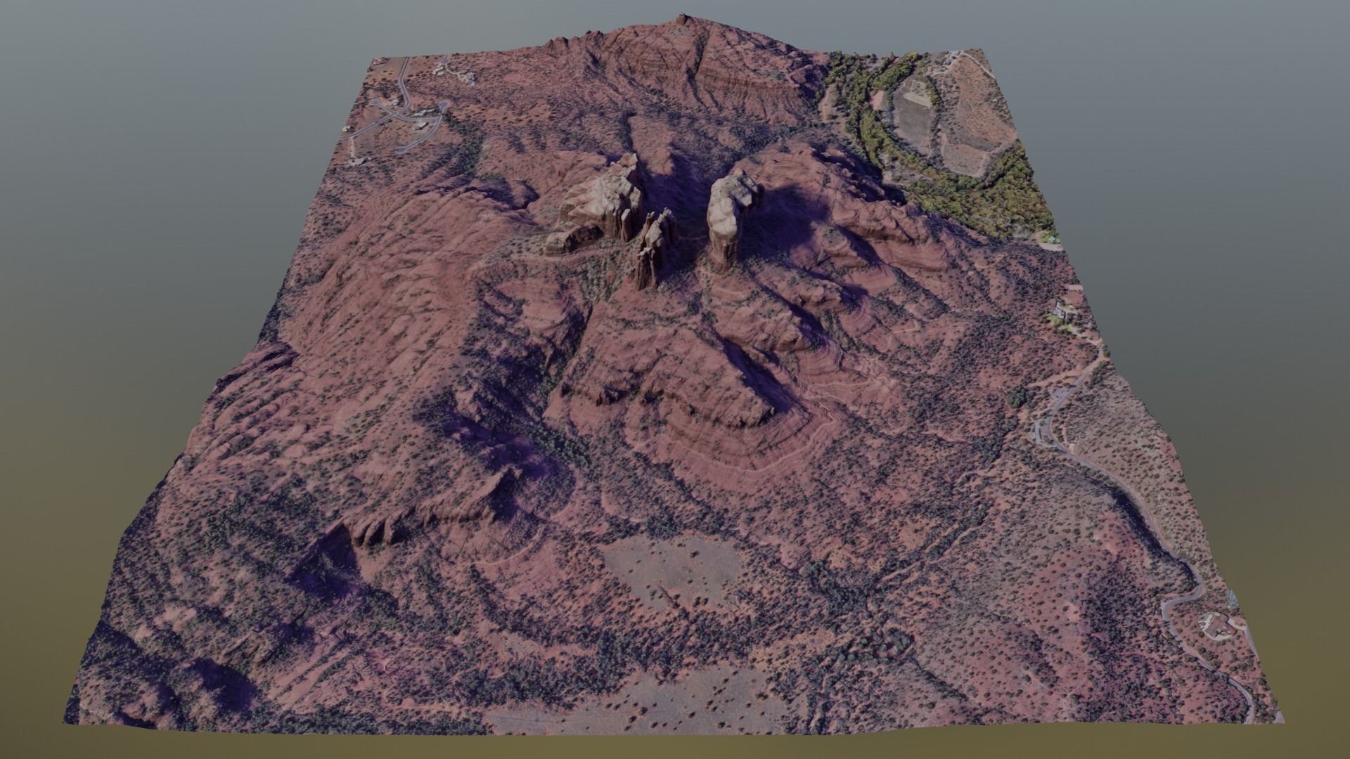 Cathedral Rock Multipurpose Terrain Model 3D model | CGTrader