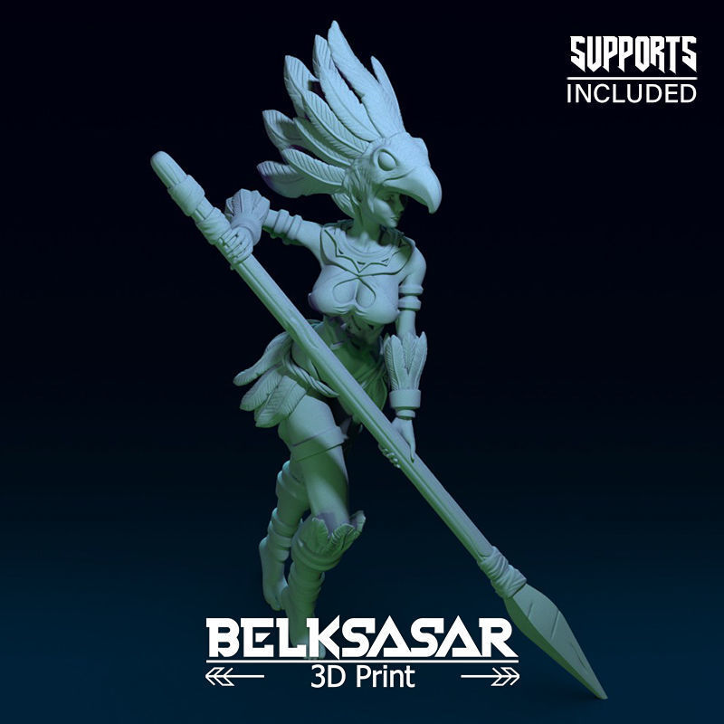 Eagle Warrior Girl Normal And Nude 3d Model 3d Printable Cgtrader
