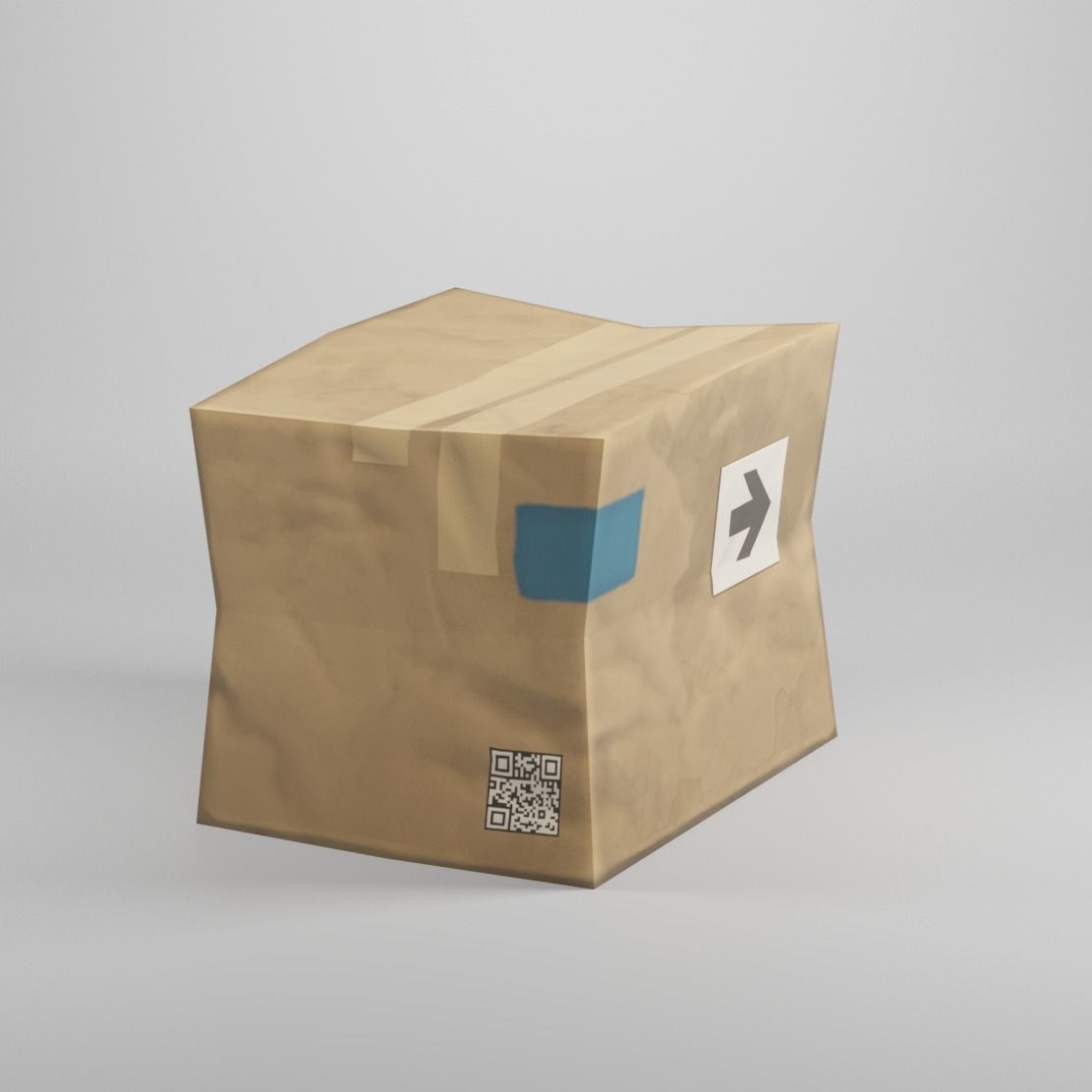 3D model Cardboard Box Low Poly VR / AR / low-poly | CGTrader