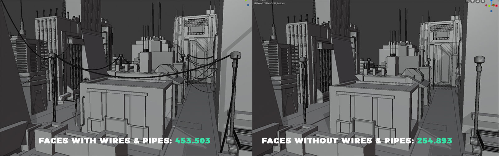 3D model Small Cyberpunk City with 17 buildings VR / AR / low-poly ...