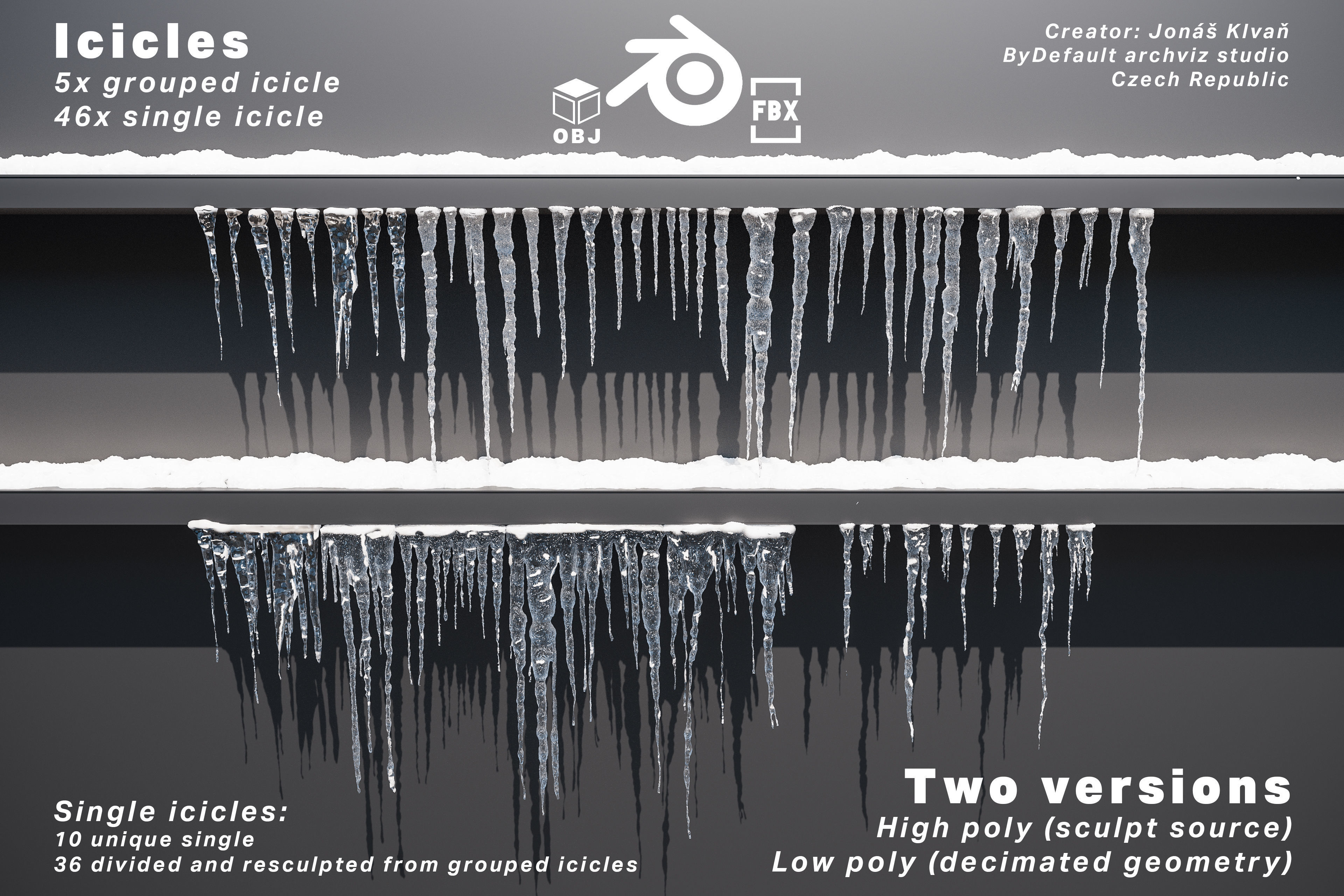 Icicles asset pack 3D model | CGTrader