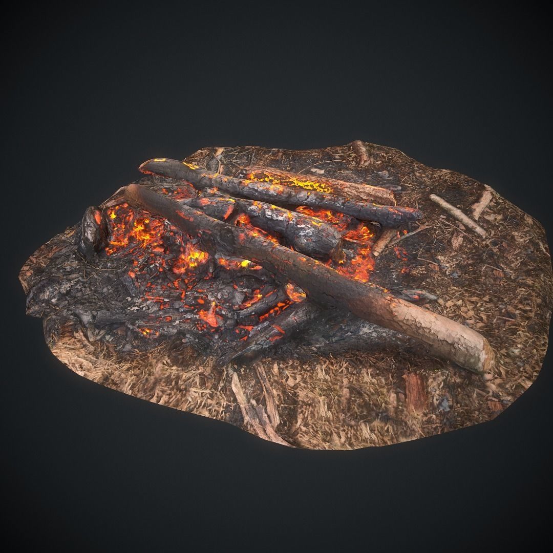 3D model Campfire VR / AR / low-poly | CGTrader