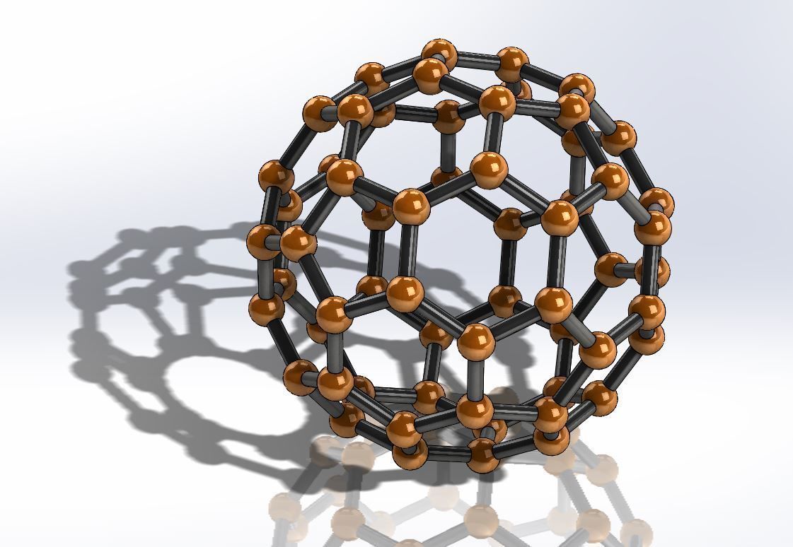 Fullerene C60 D 200 mm 3D model 3D printable | CGTrader