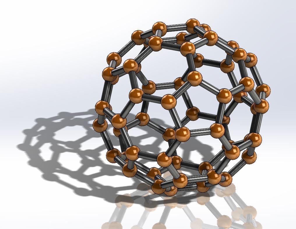 Fullerene C60 D 200 mm 3D model 3D printable | CGTrader
