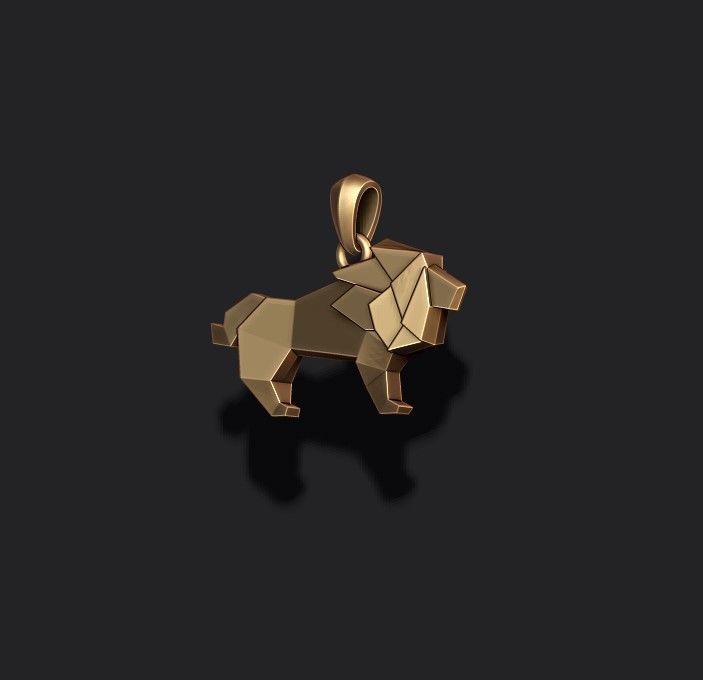 low poly ship camel lion parrot bat dove bull pendants pack 3D model 3D ...