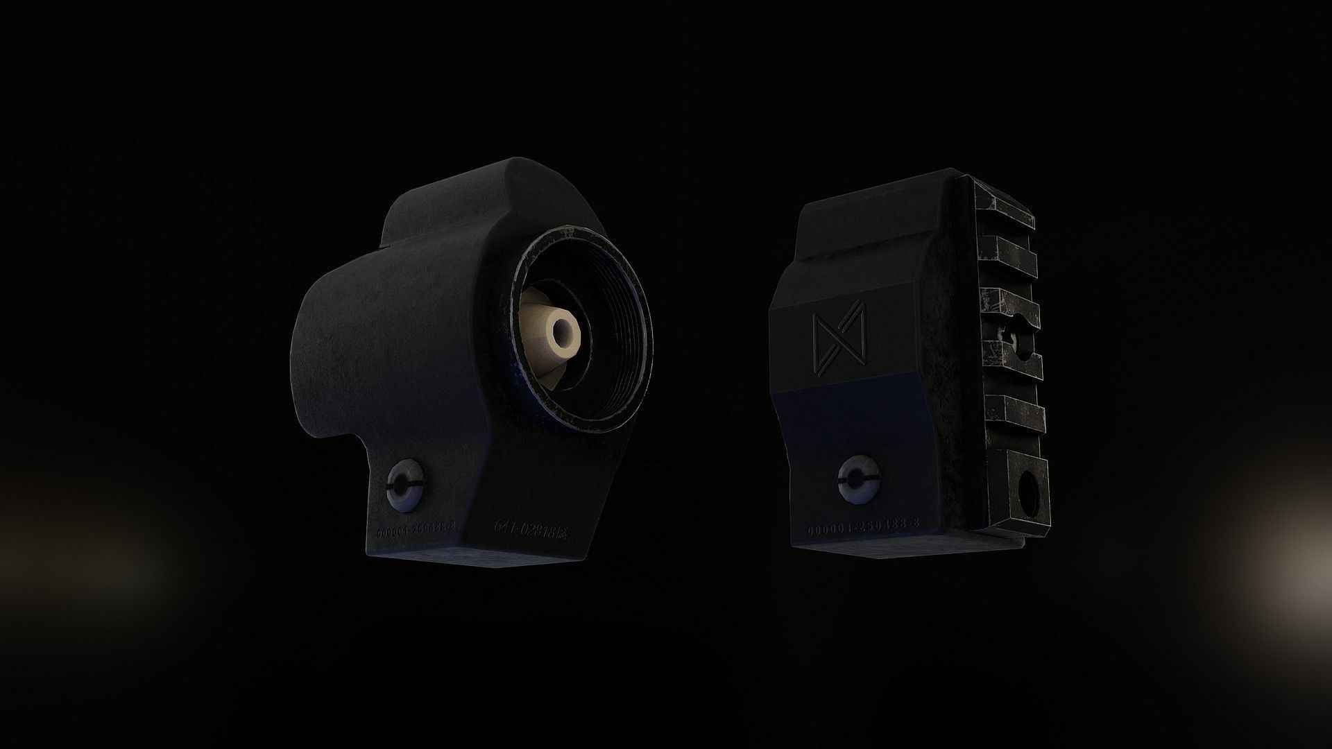 3D model Brace and Picatinny Rail Adapter for MP5 VR / AR / low-poly ...