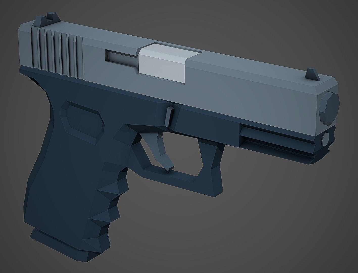 3D model Stylized Glock 19 Low Poly Mobile Ready VR / AR / low-poly ...