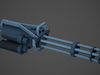 3D model Stylized Minigun Low Poly Mobile Ready VR / AR / low-poly ...