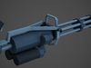 3D model Stylized Minigun Low Poly Mobile Ready VR / AR / low-poly ...