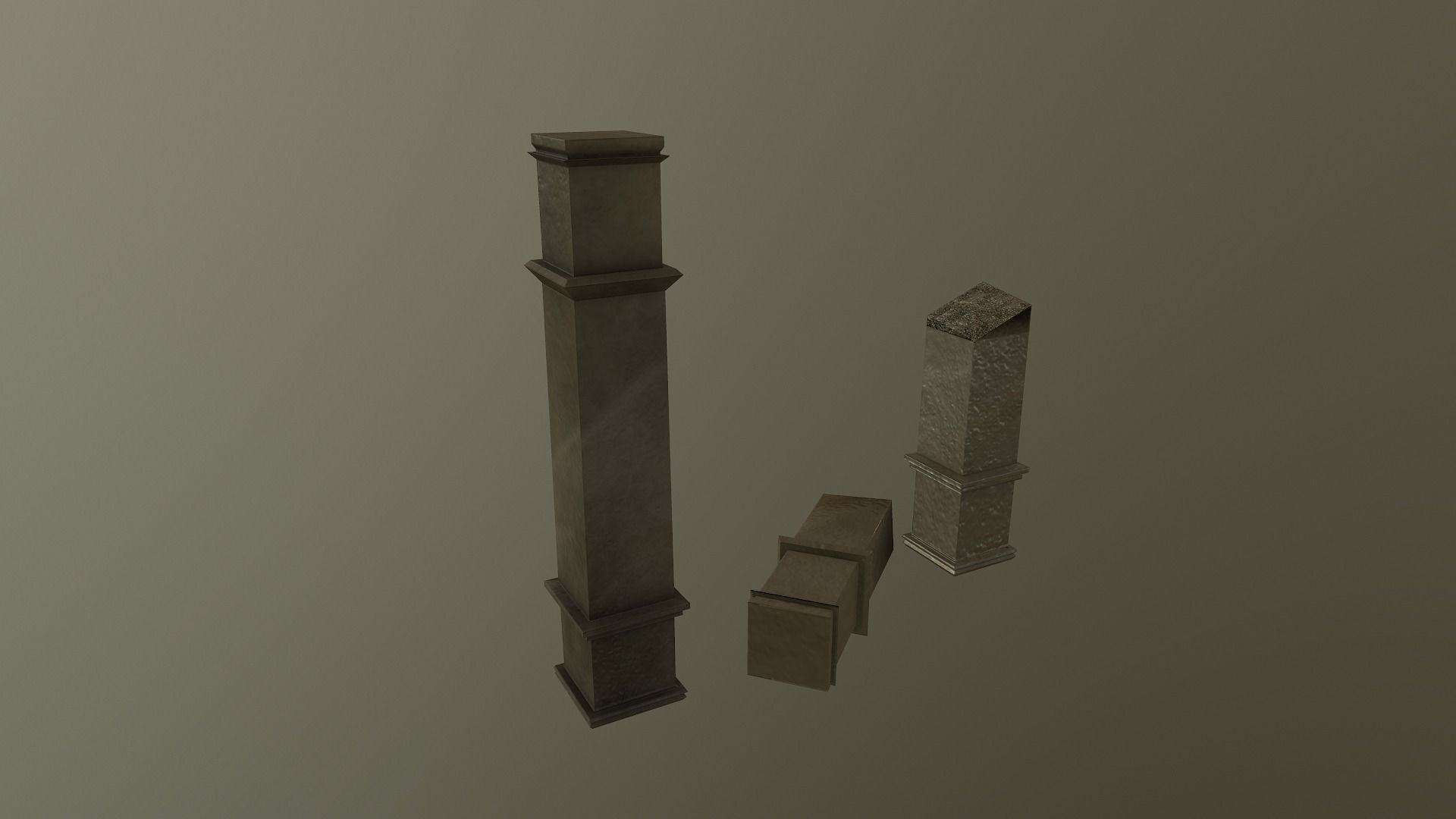 Low Poly Square Column free VR / AR / low-poly 3D model | CGTrader
