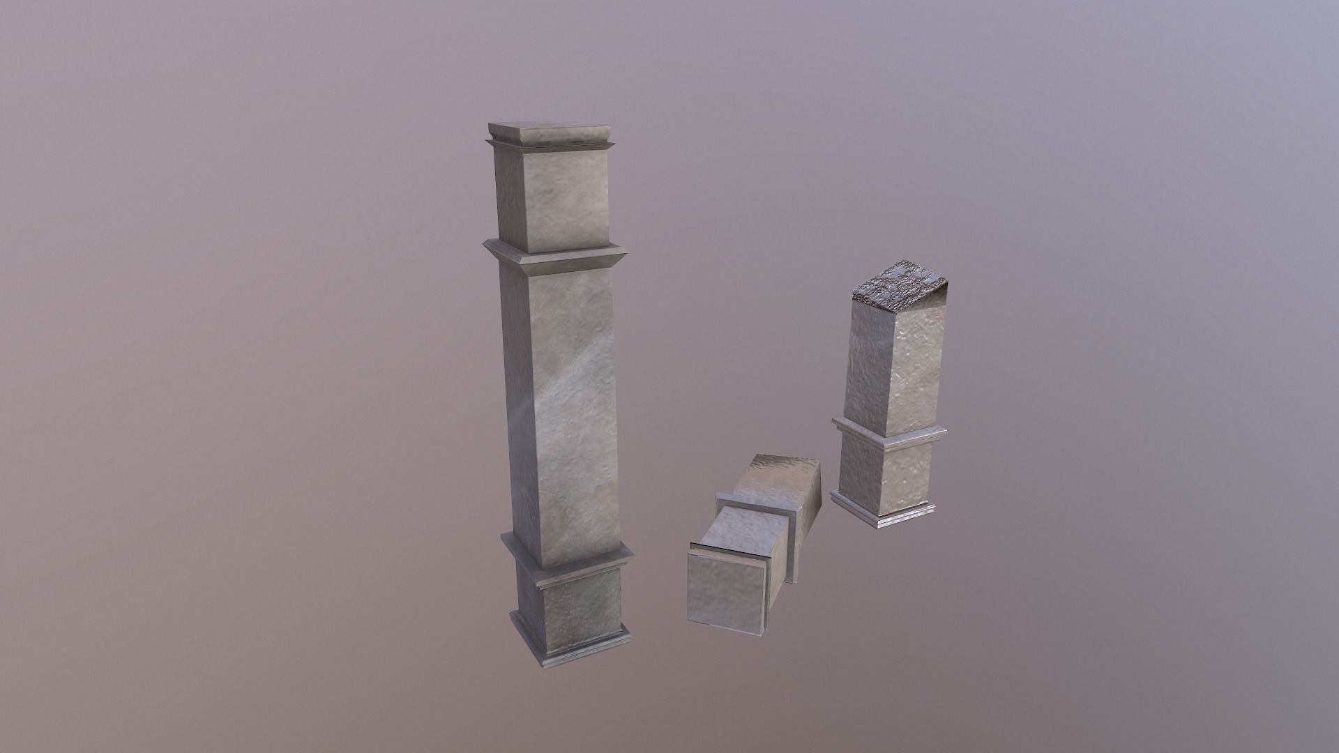 Low Poly Square Column free VR / AR / low-poly 3D model | CGTrader