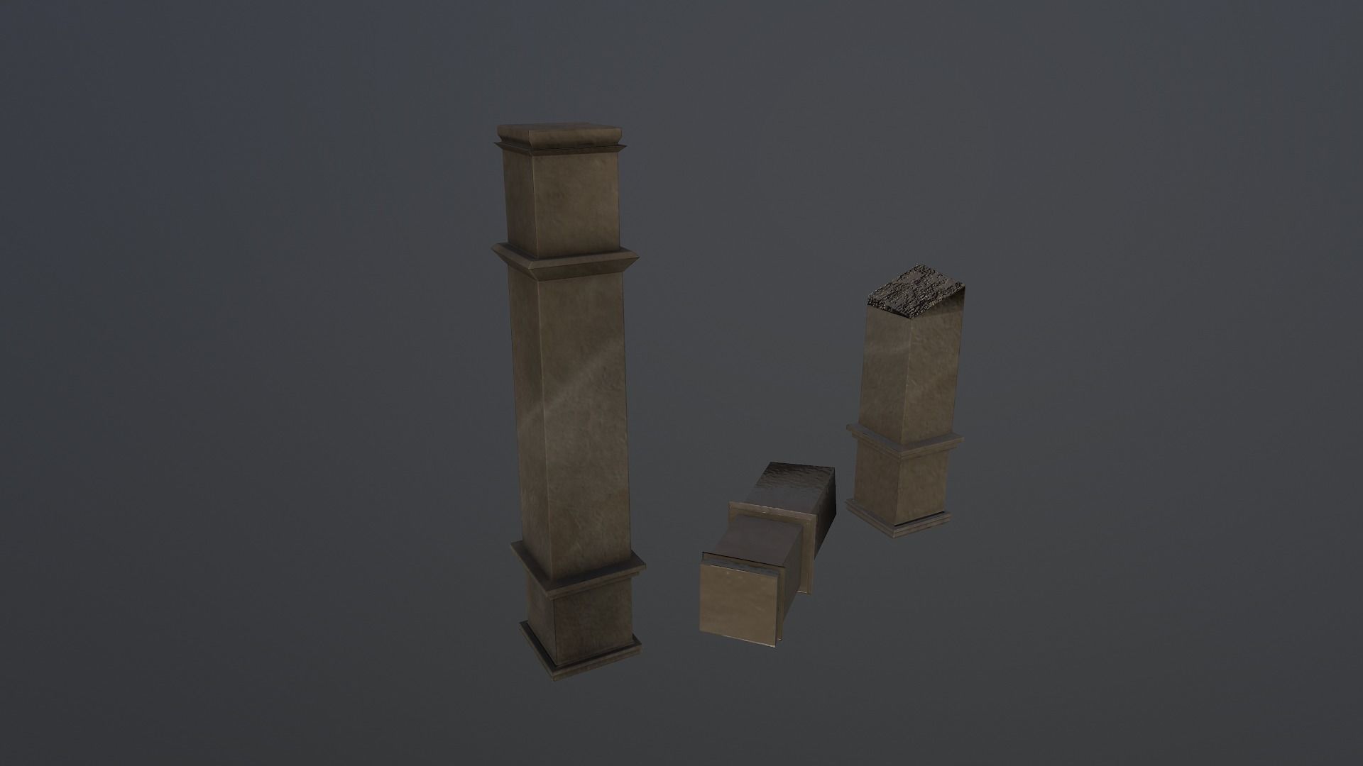 Low Poly Square Column free VR / AR / low-poly 3D model | CGTrader