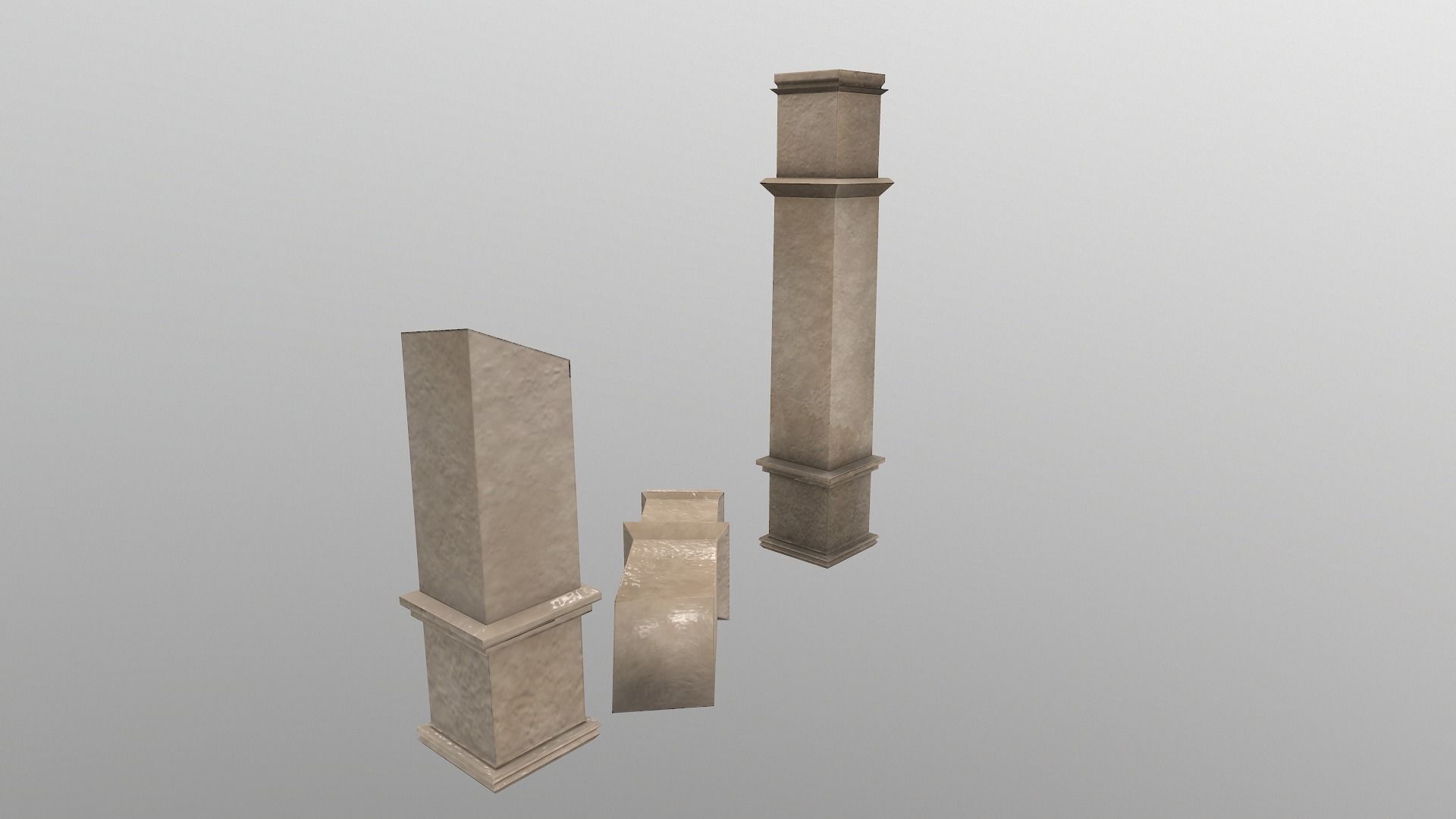Low Poly Square Column free VR / AR / low-poly 3D model | CGTrader