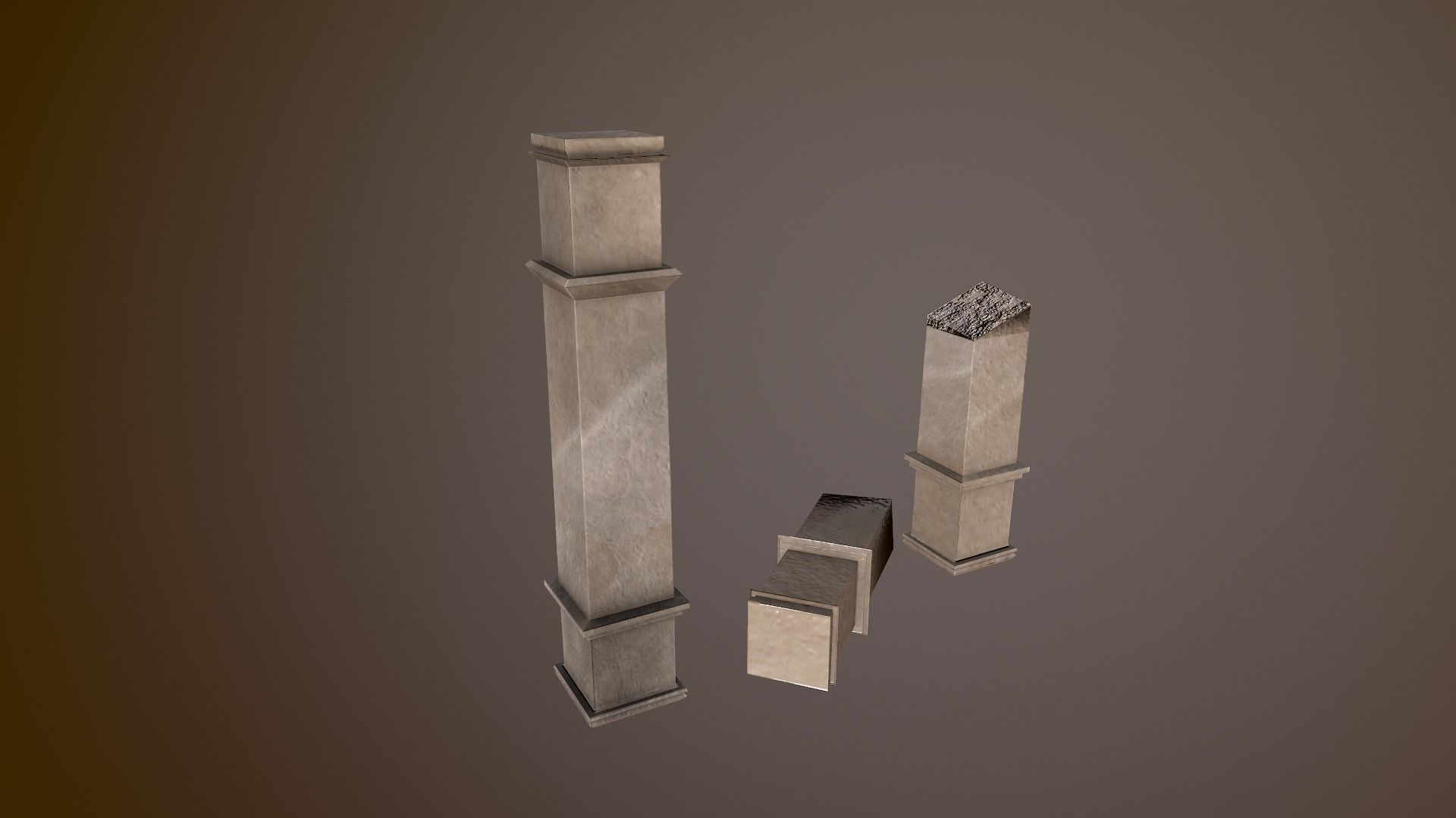 Low Poly Square Column free VR / AR / low-poly 3D model | CGTrader