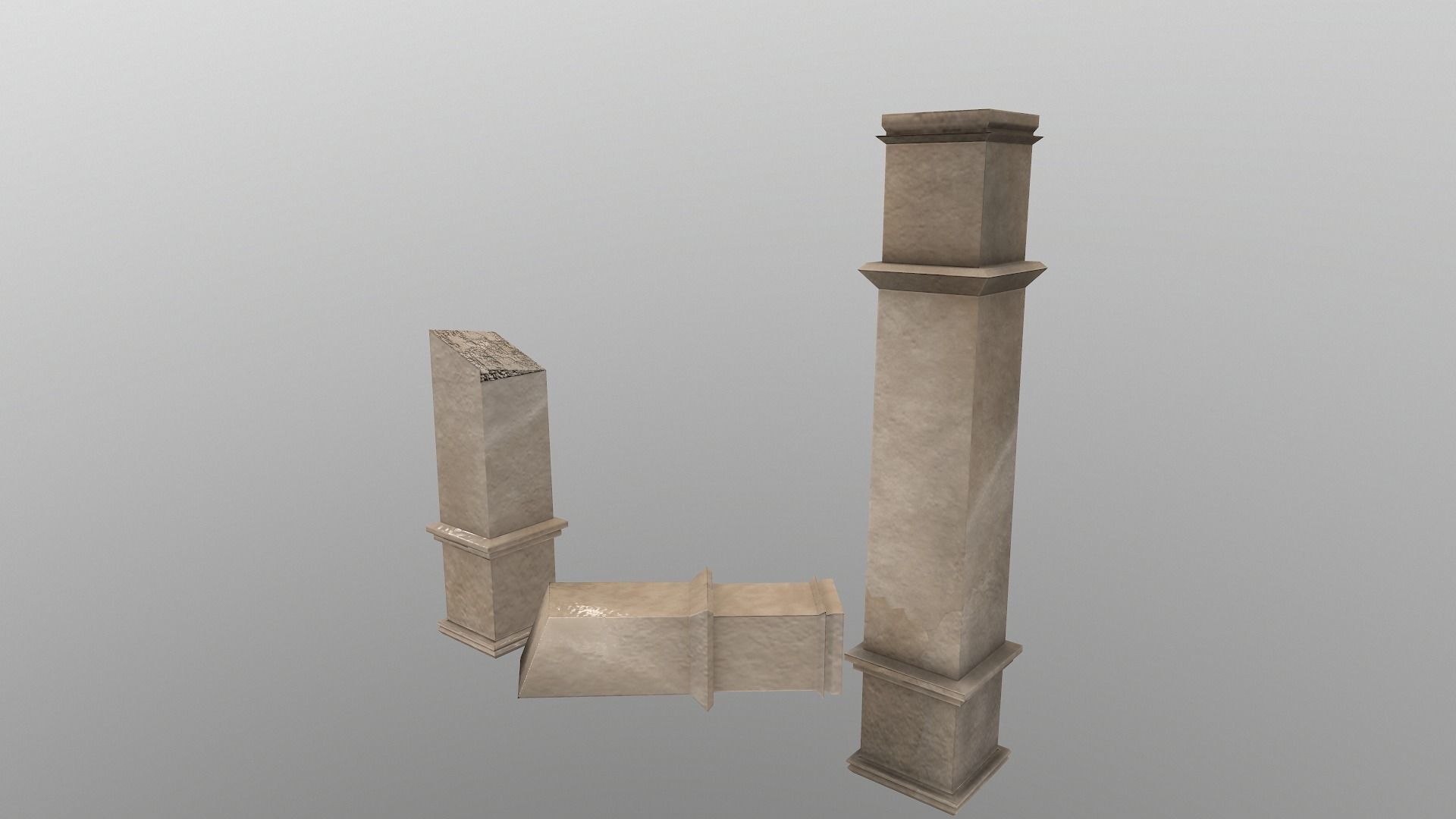Low Poly Square Column free VR / AR / low-poly 3D model | CGTrader
