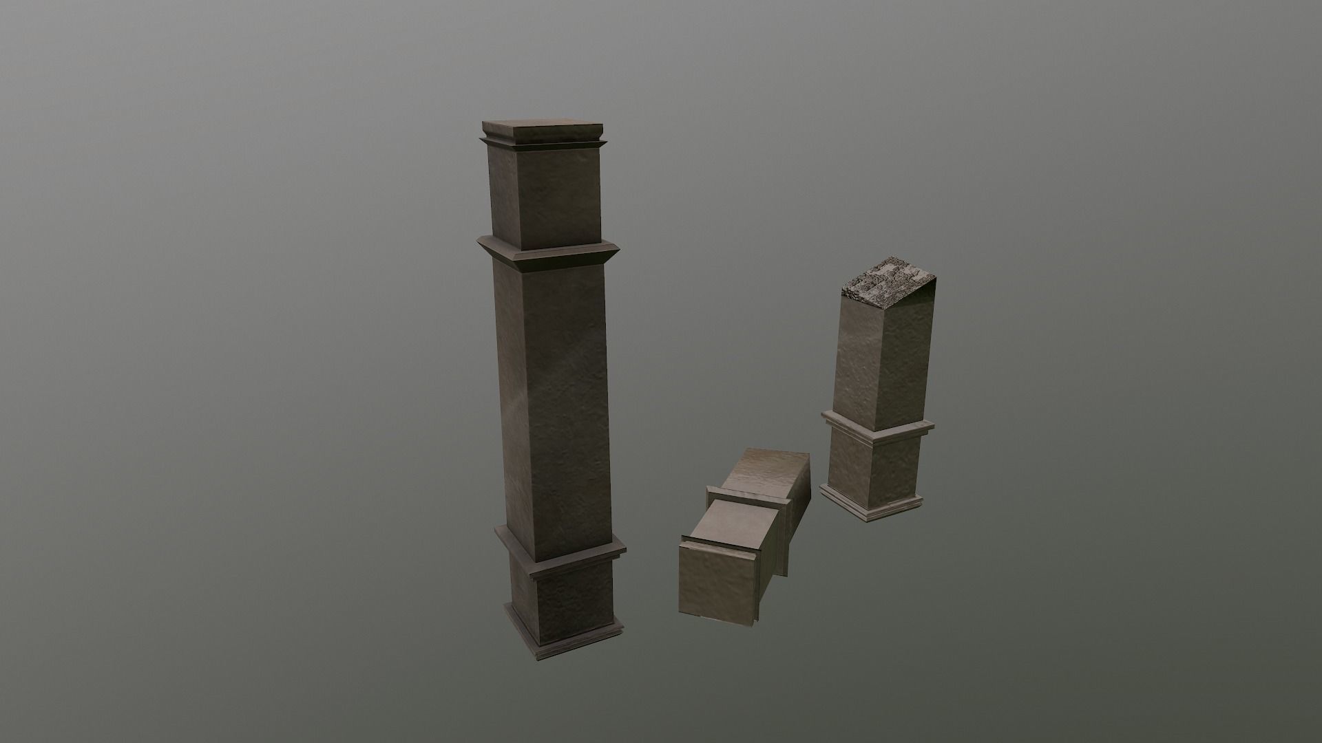 Low Poly Square Column free VR / AR / low-poly 3D model | CGTrader