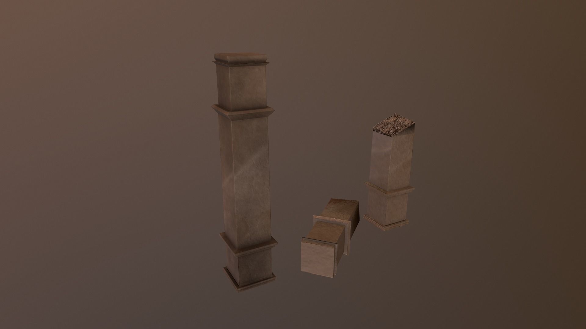 Low Poly Square Column free VR / AR / low-poly 3D model | CGTrader