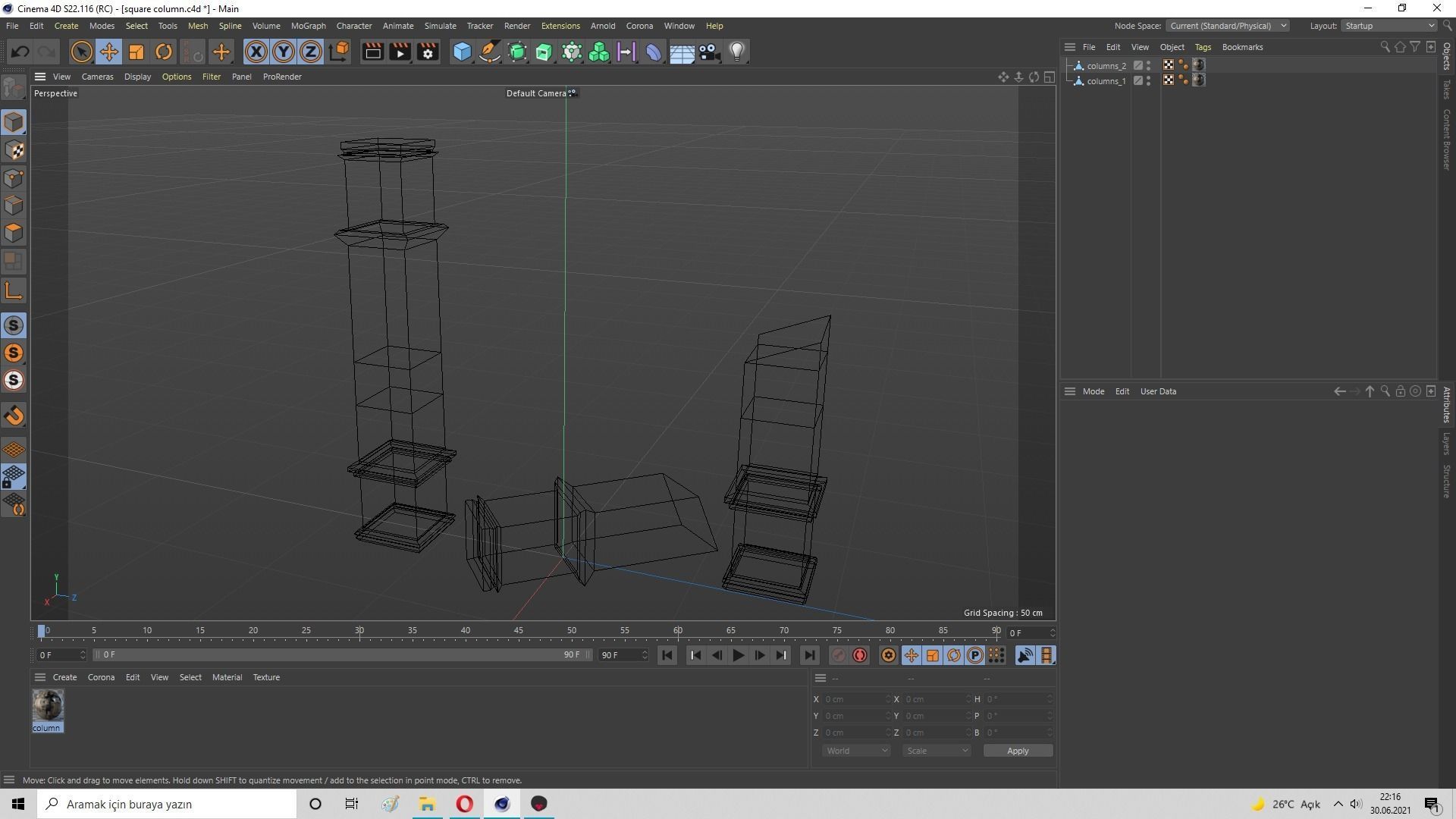 Low Poly Square Column free VR / AR / low-poly 3D model | CGTrader