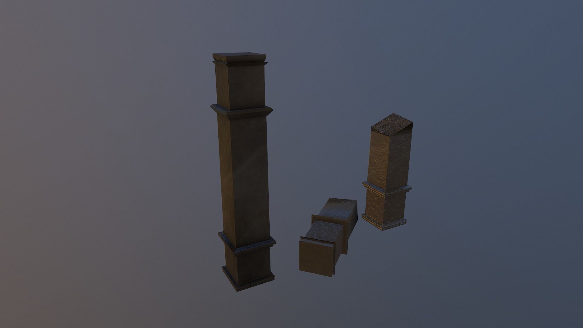 Low Poly Square Column free VR / AR / low-poly 3D model | CGTrader