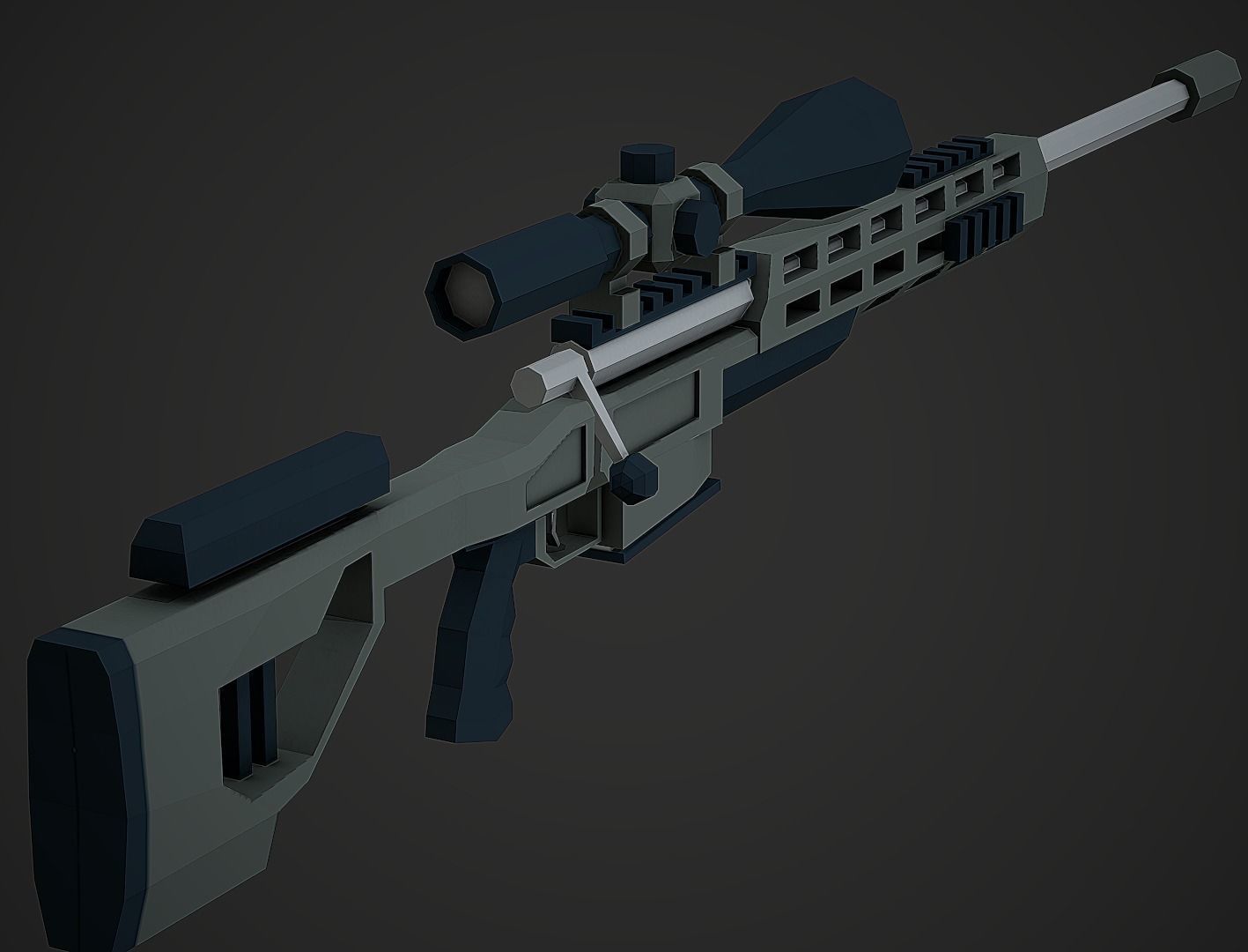 3D model Stylized Orsis T-5000 Sniper Low Poly Mobile Ready VR / AR / low-poly | CGTrader