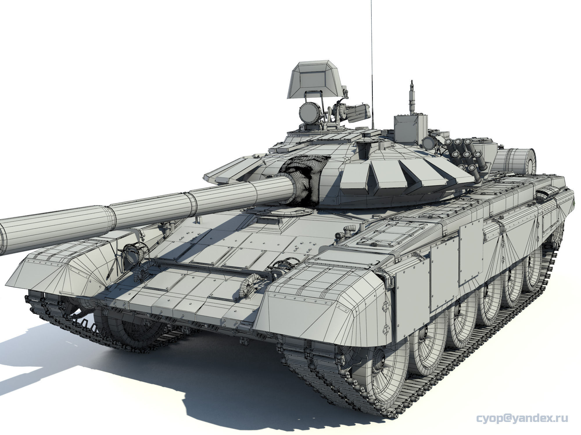 T-72B3 Modern russian main battle tank 4 in 1 3D model | CGTrader