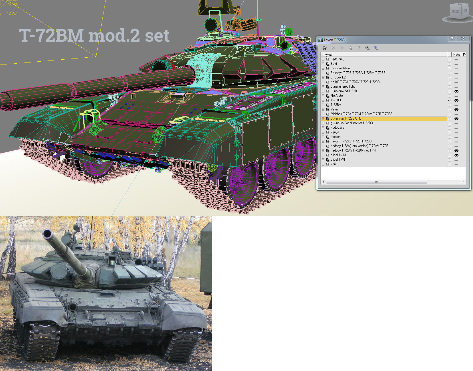 T-72B3 Modern russian main battle tank 4 in 1 3D model | CGTrader