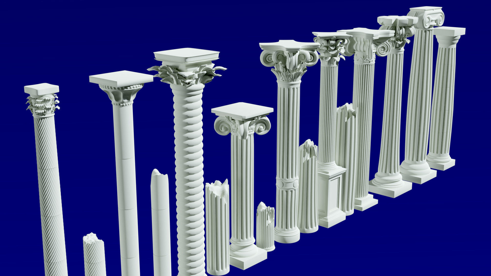Columns Classic 3D model | CGTrader