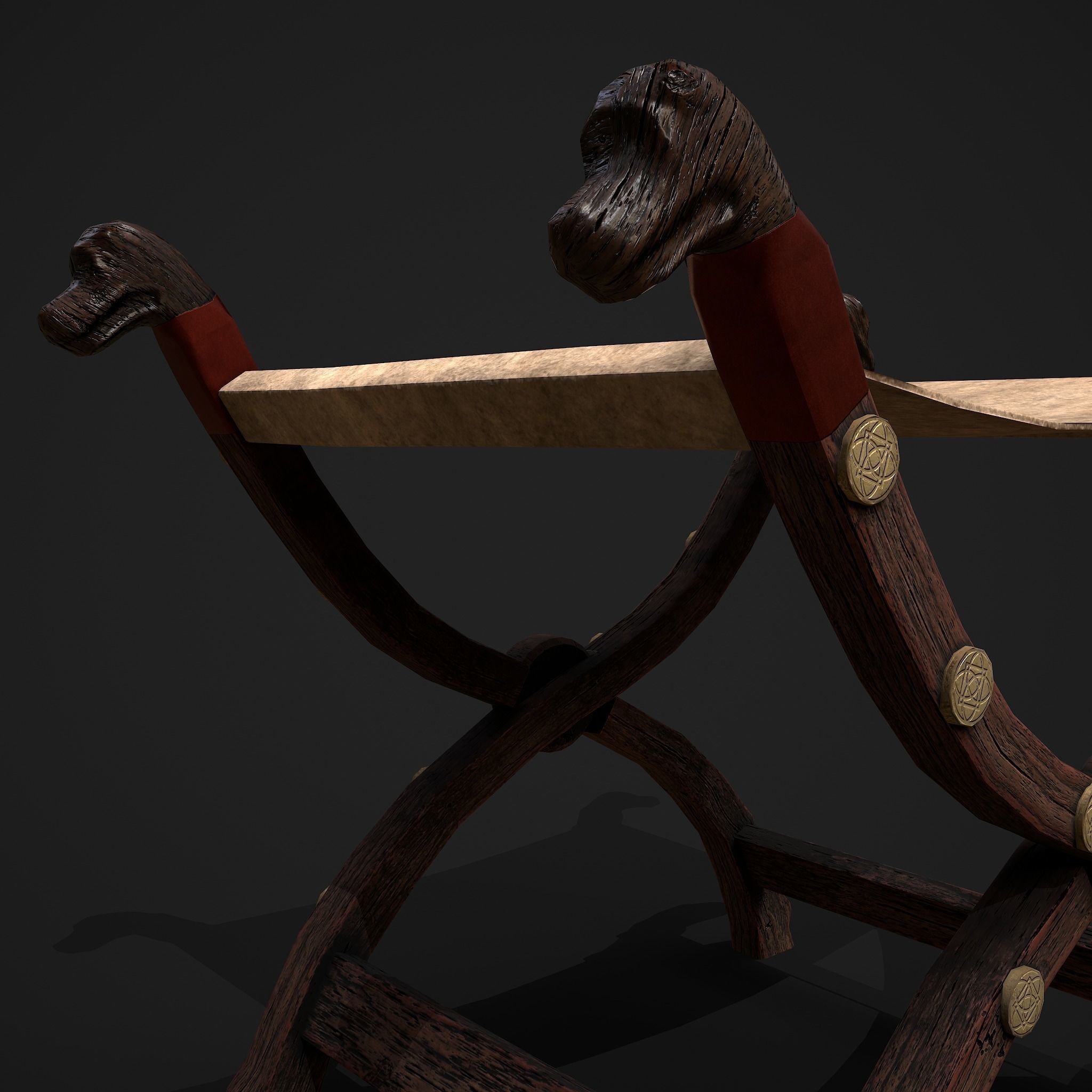 3D model Viking Decorative Stool VR / AR / low-poly | CGTrader