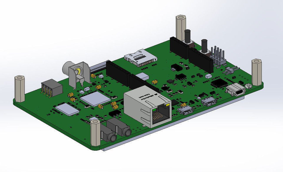 STM32F7 Discovery board - complete design free 3D model | CGTrader