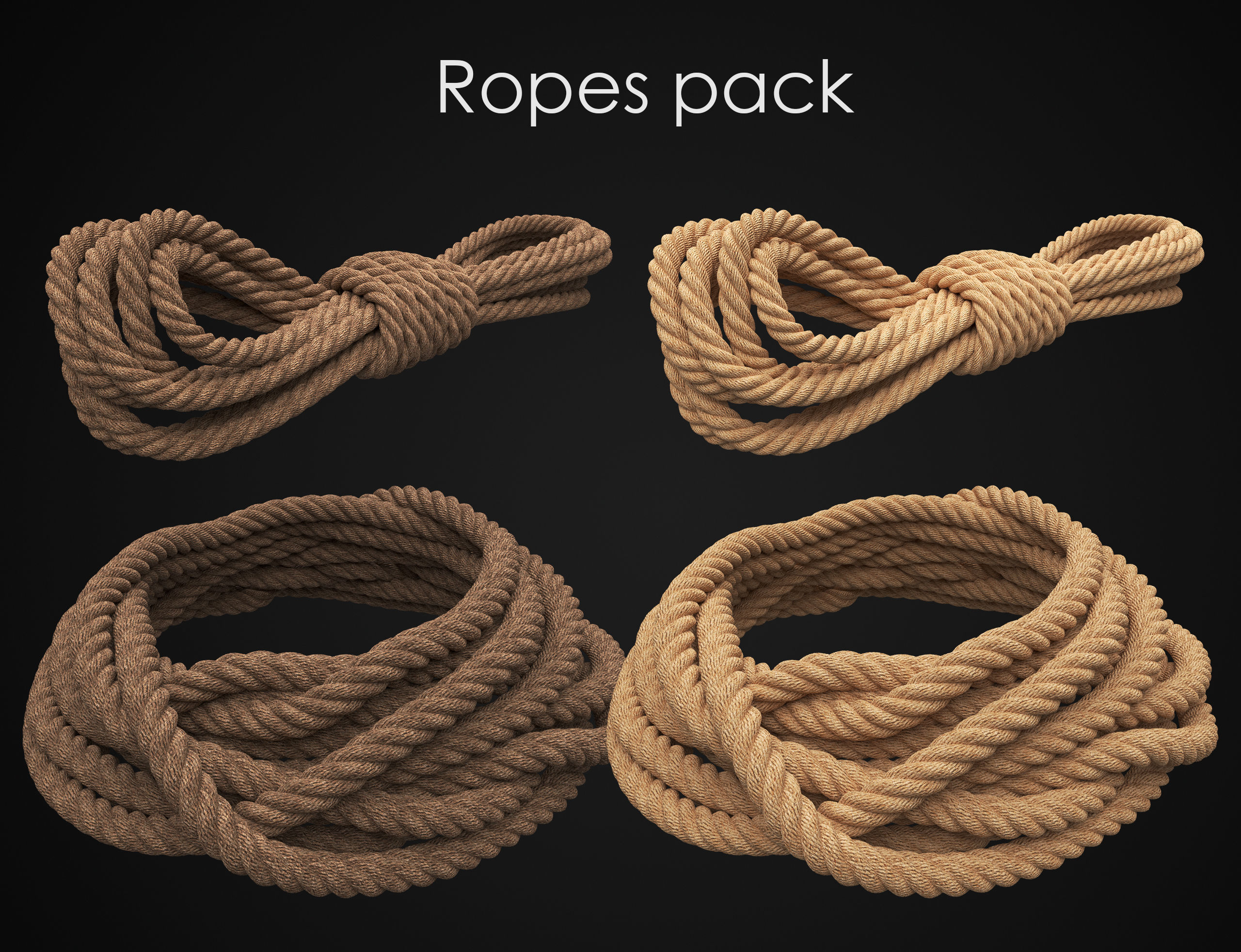 Ropes pack 3D Model Collection | CGTrader