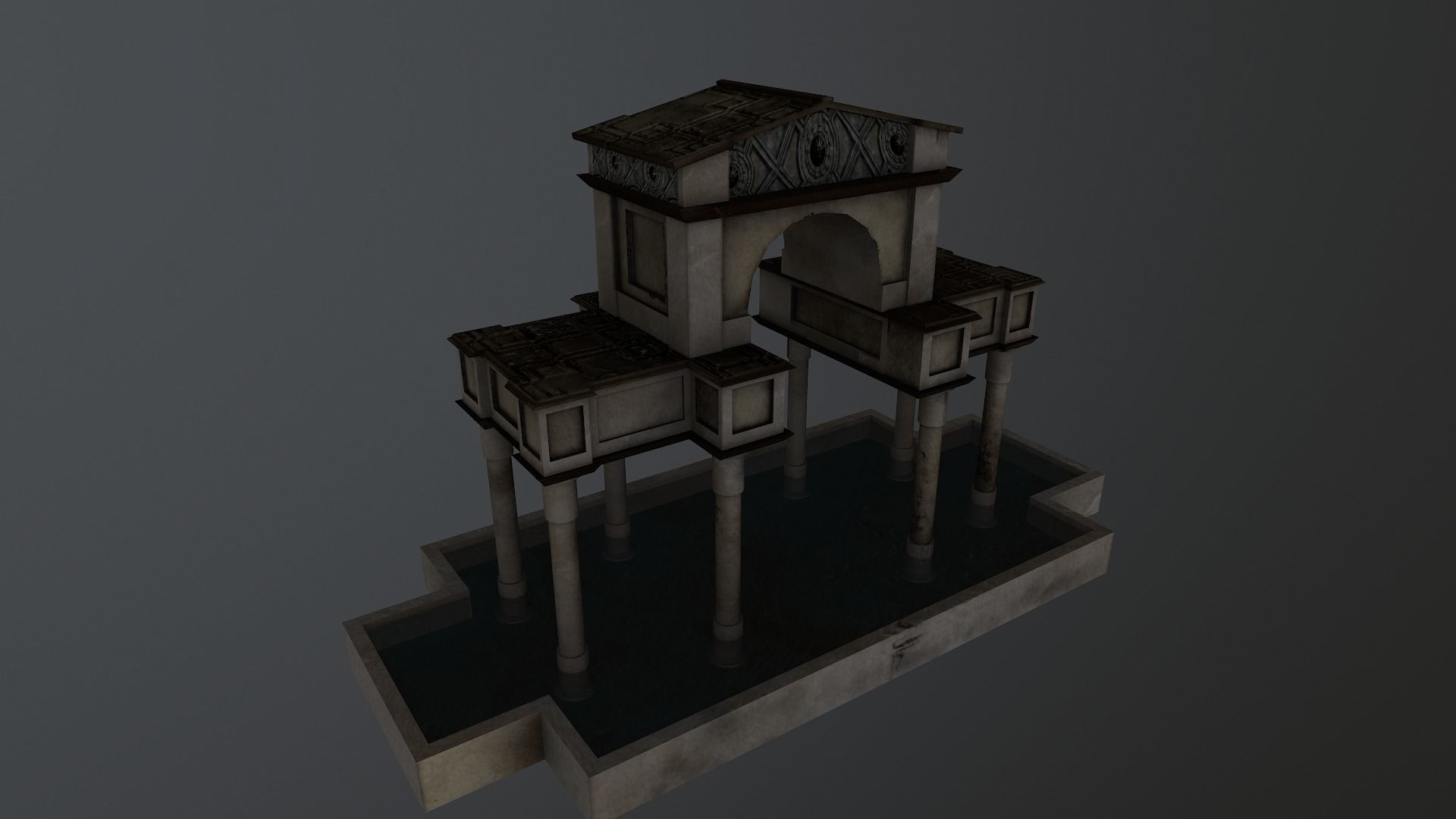 3D model Low Poly Ornamental Pool VR / AR / low-poly | CGTrader