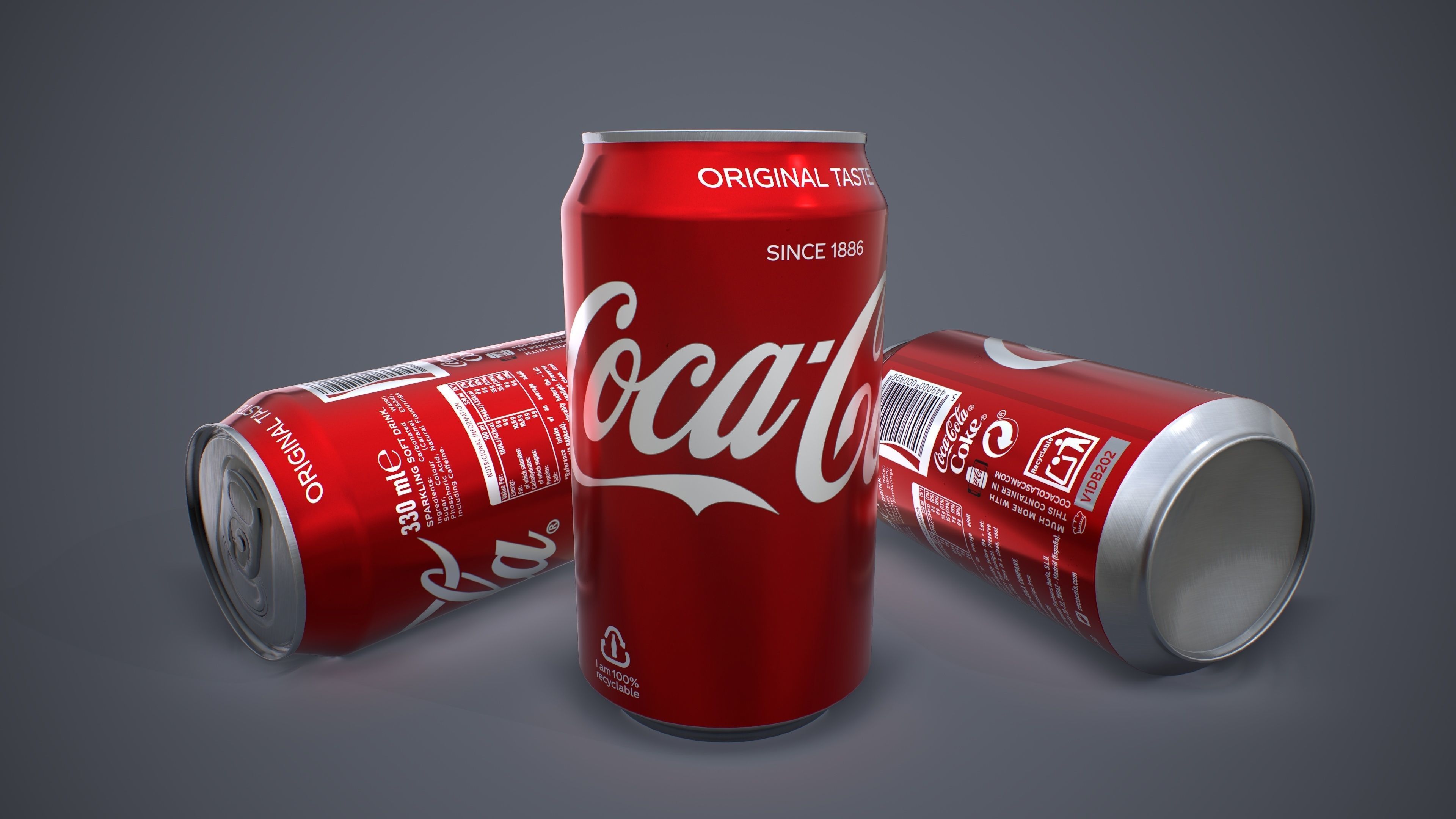 Coca Cola Coke Soft Drink Can 330 ml 3D model | CGTrader