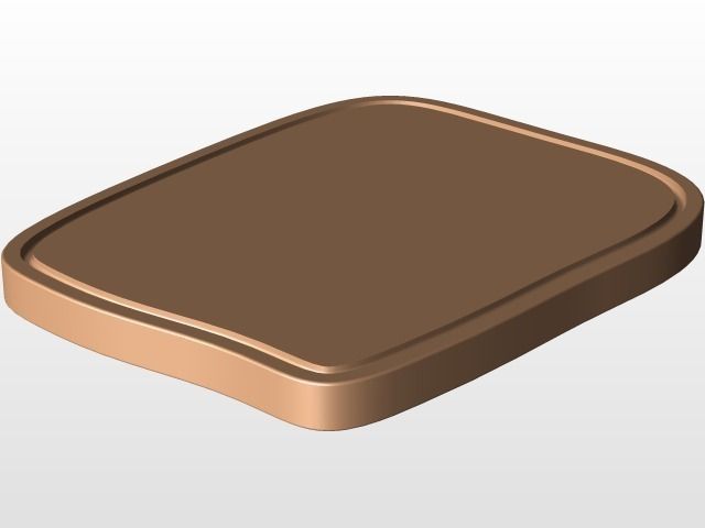 Curved Chopping board free 3D model | CGTrader