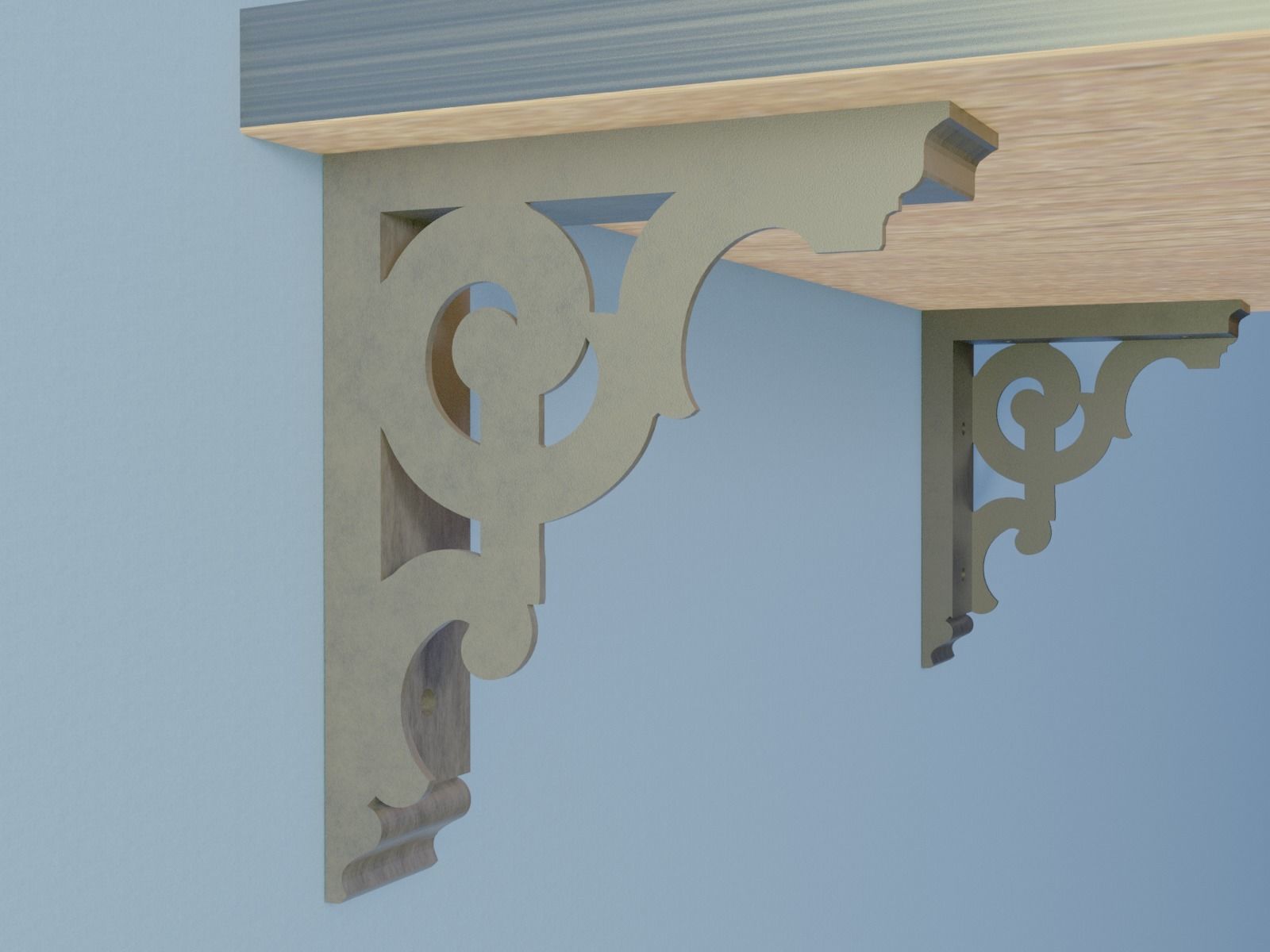 Shelf Bracket 5 3D model 3D printable | CGTrader