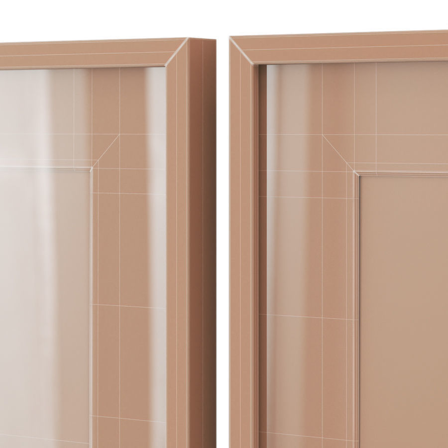 Triptych abstract poster set 3D model | CGTrader