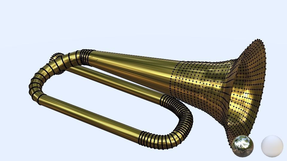 Golden Bugle 3D model | CGTrader