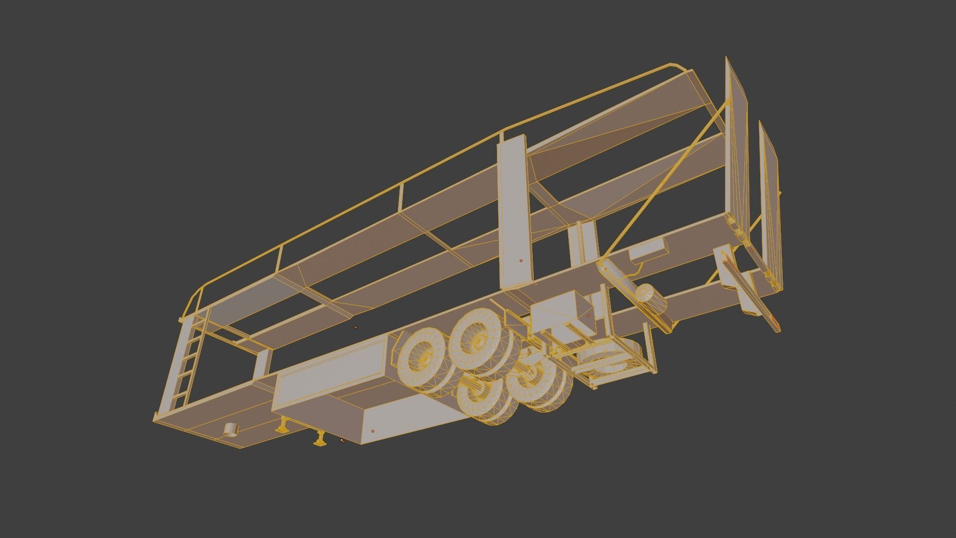 3D model CAR TRANSPORTER HAULER TRUCK TRAILER LOW POLY VR / AR / low ...