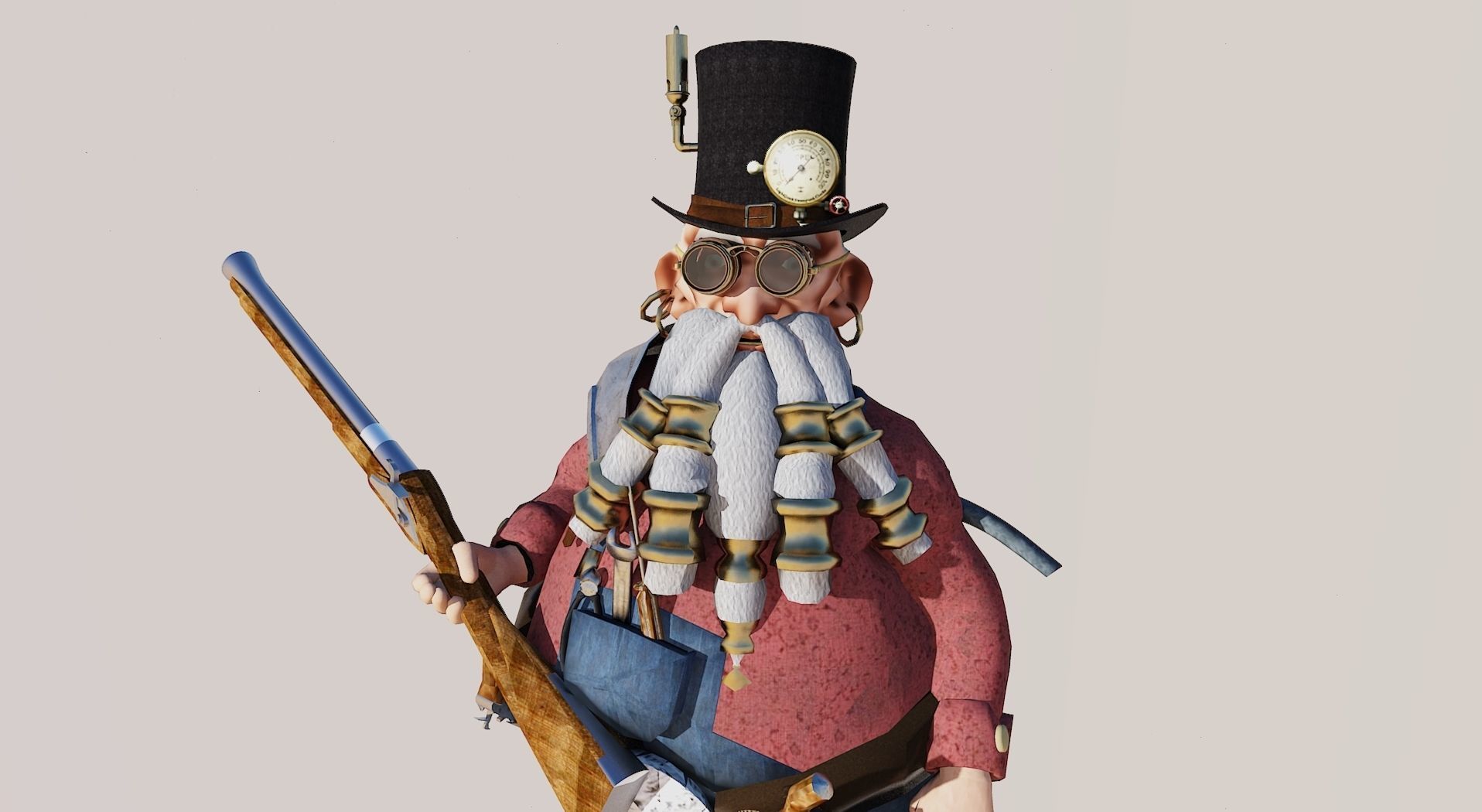 Fantasy Steampunk Dwarf Jobingson 3D model | CGTrader