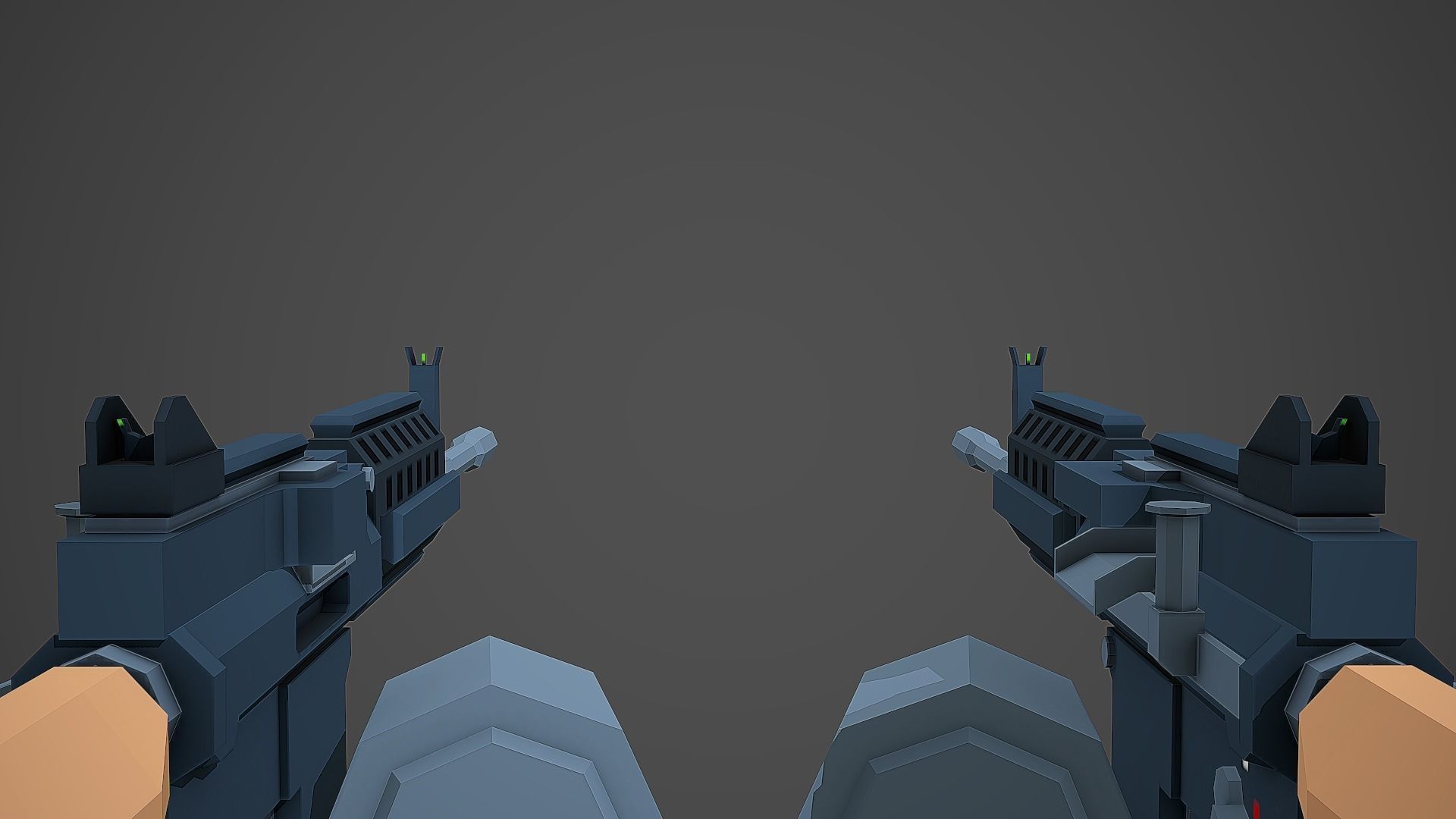 3D model Stylized AWS Machine Gun Low Poly Mobile Ready VR / AR / low ...