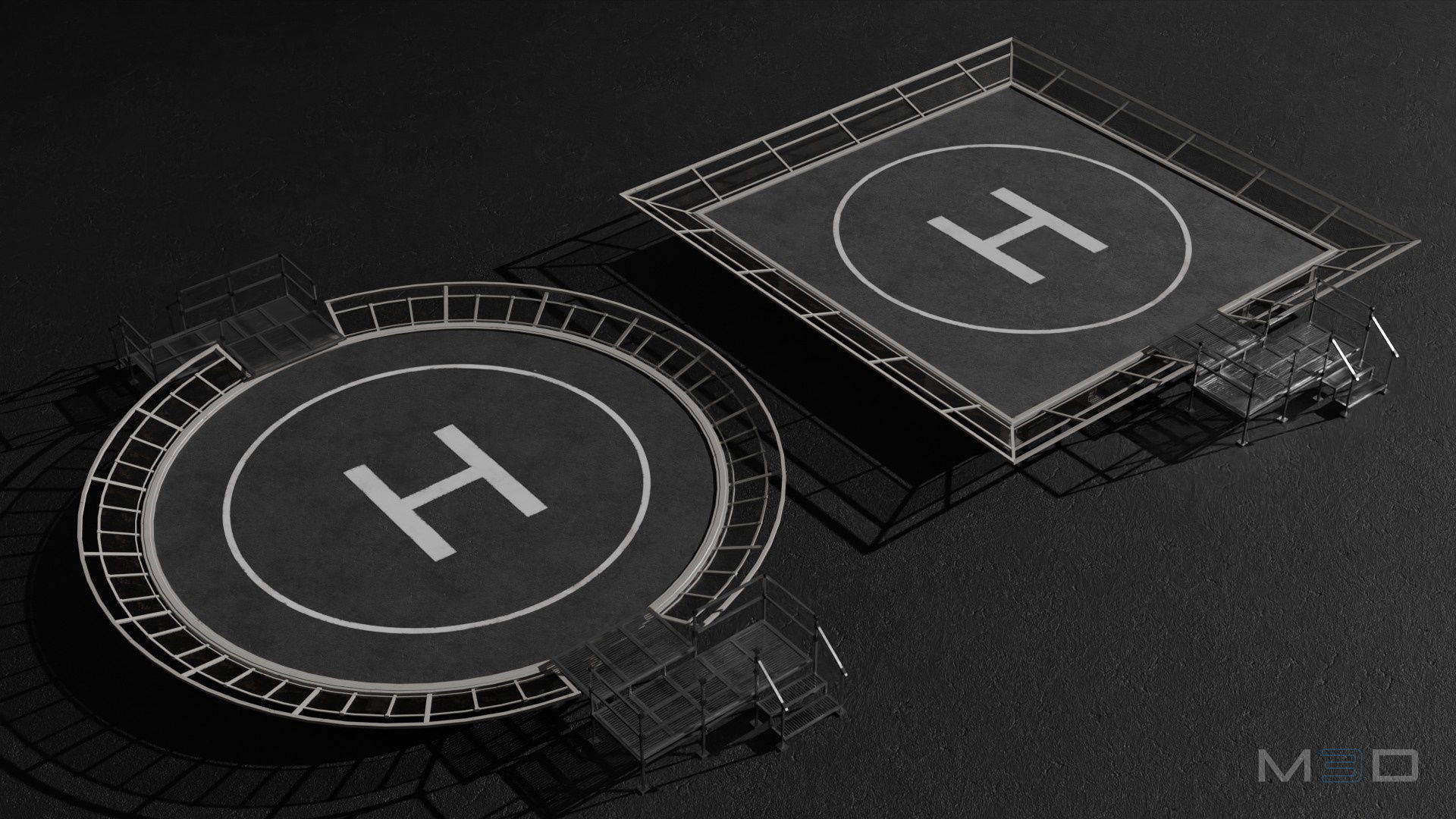 3D model Rooftop Props Collection VR / AR / low-poly | CGTrader