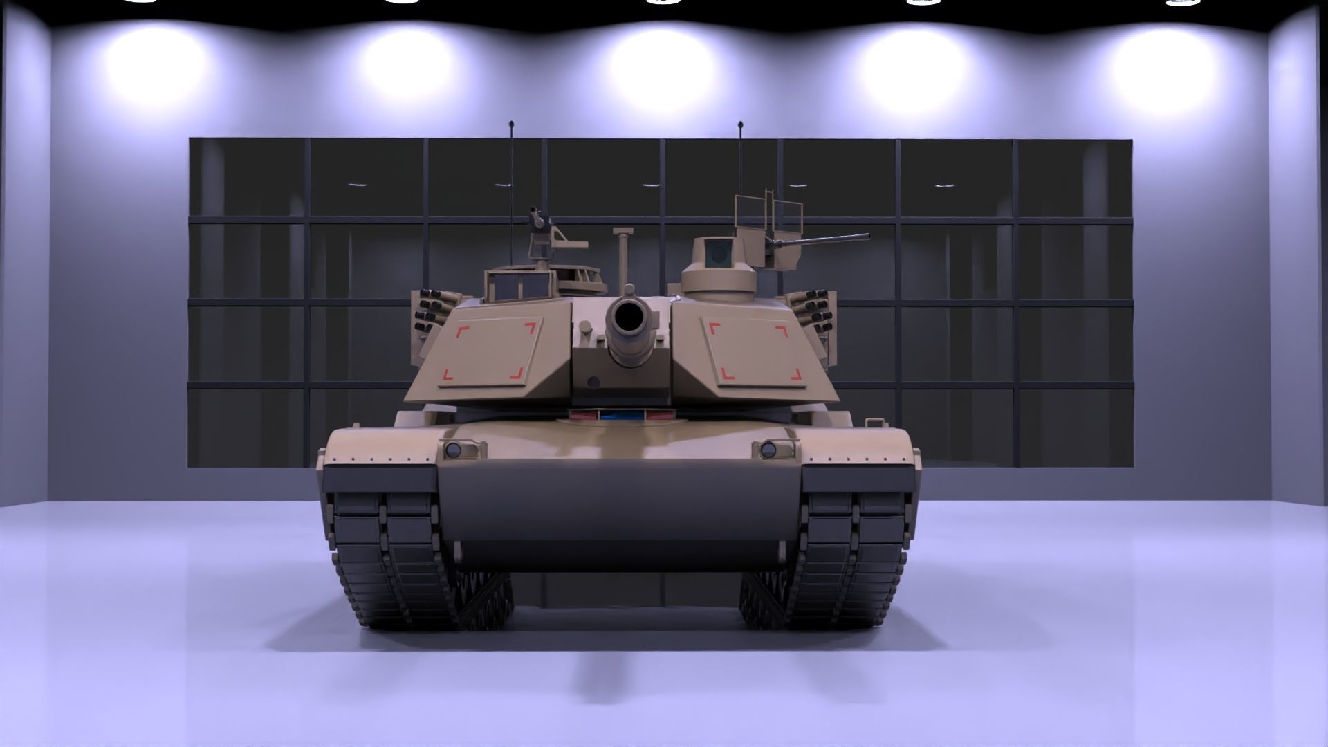 3D model M1A2 Abrams tank VR / AR / low-poly rigged animated | CGTrader