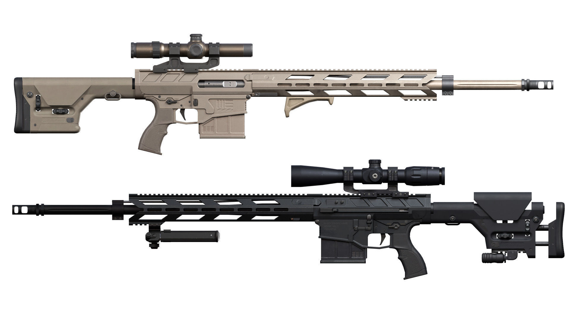 3D model Modern precision rifle VR / AR / low-poly | CGTrader