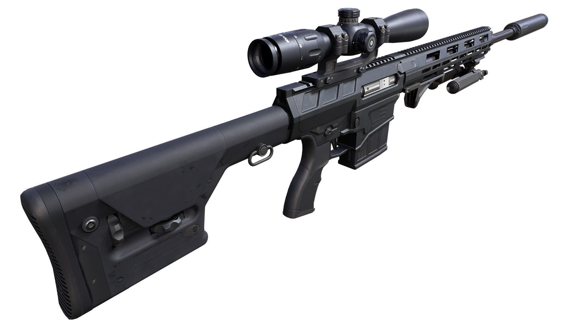 3D model Modern precision rifle VR / AR / low-poly | CGTrader