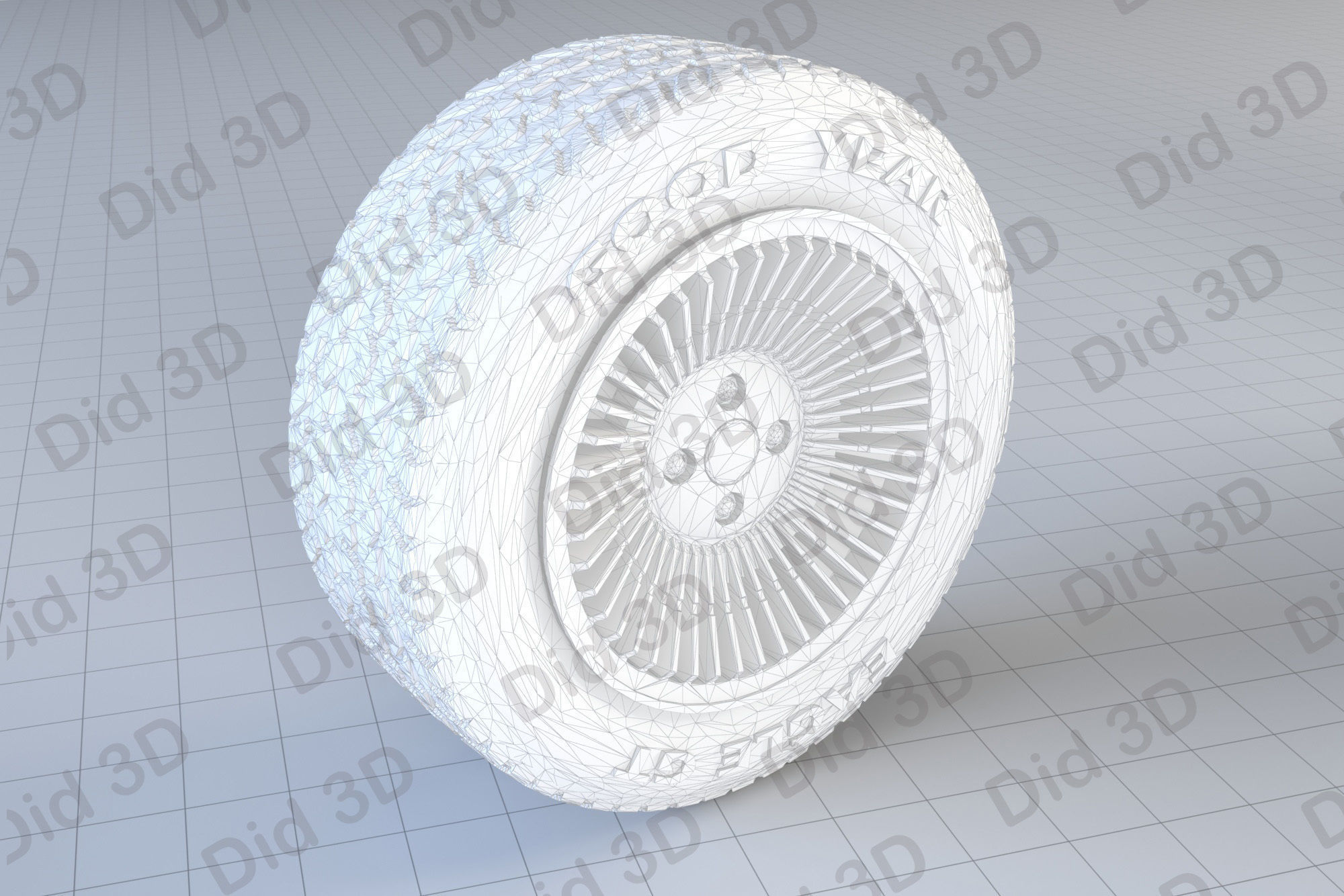 Delorean Wheels 1-8 Scale Only 3D model 3D printable | CGTrader