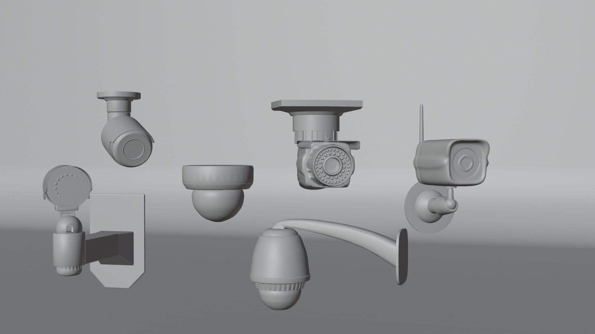 3D model Security cameras Pack VR / AR / low-poly | CGTrader