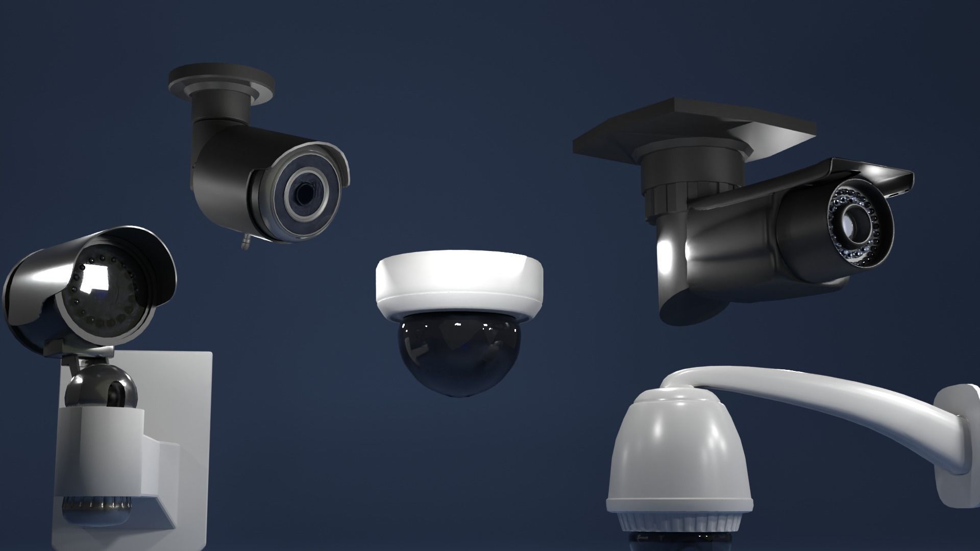 3D model Security cameras Pack VR / AR / low-poly | CGTrader