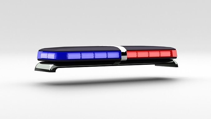 police lightbar free 3D model | CGTrader