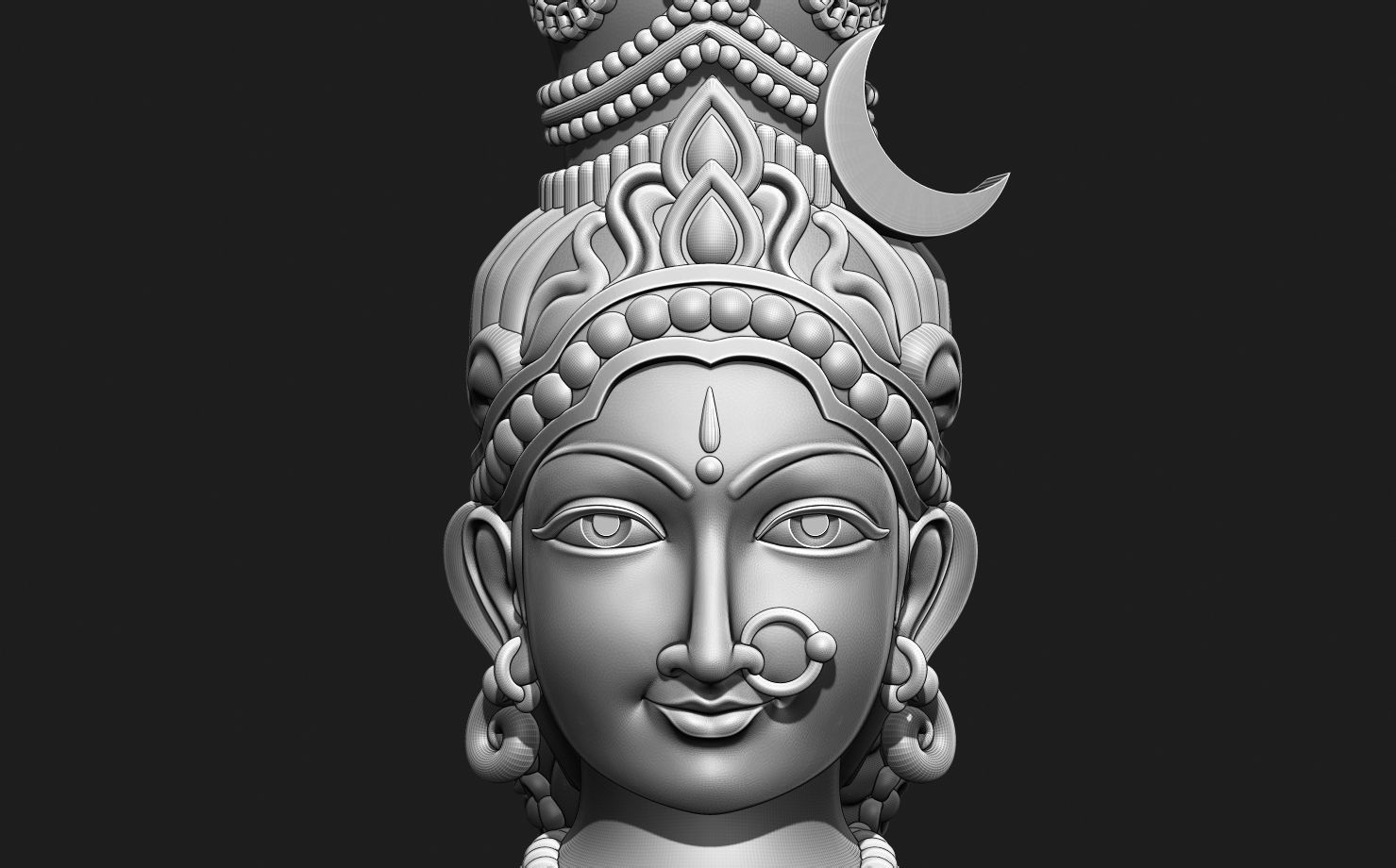 Devi Head 2 3D model 3D printable | CGTrader