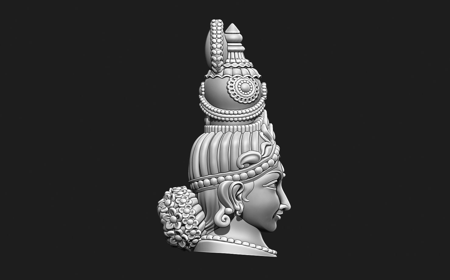Devi Head 2 3D model 3D printable | CGTrader