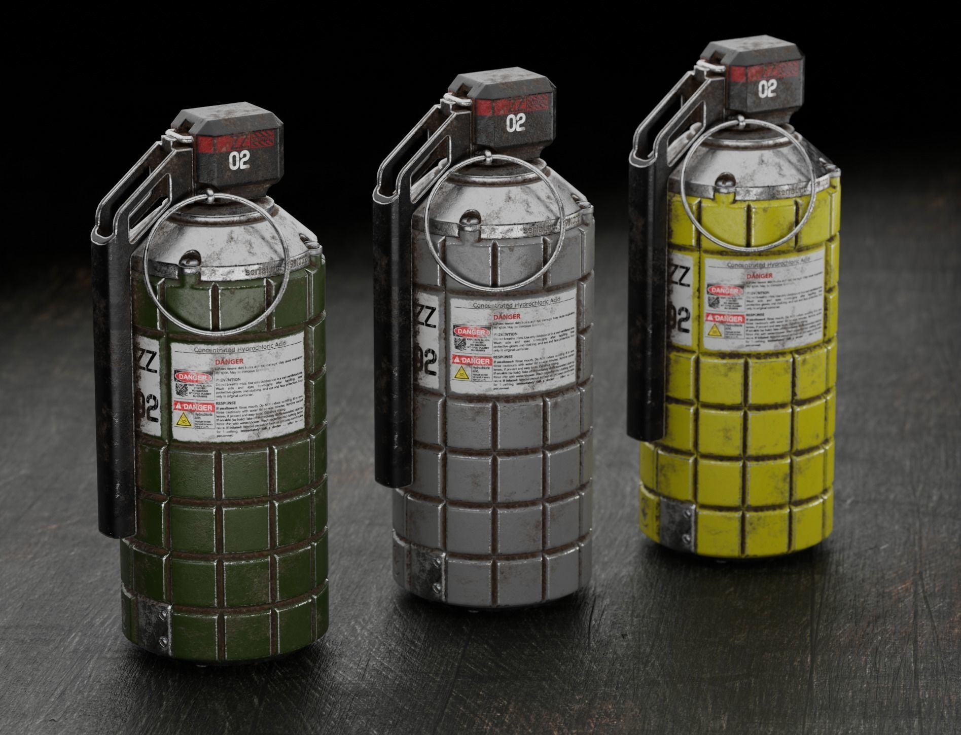 3D model ZZ Grenade 02 VR / AR / low-poly | CGTrader
